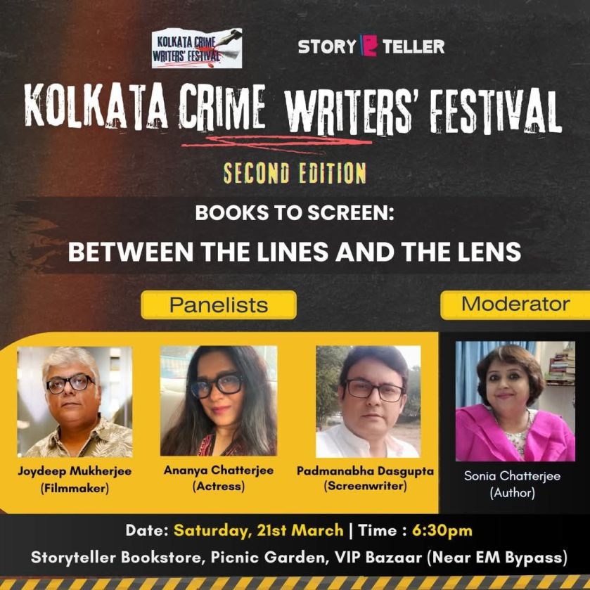 ‘Books to Screen’ panel at the Kolkata Crime Writers Festival (2nd ...